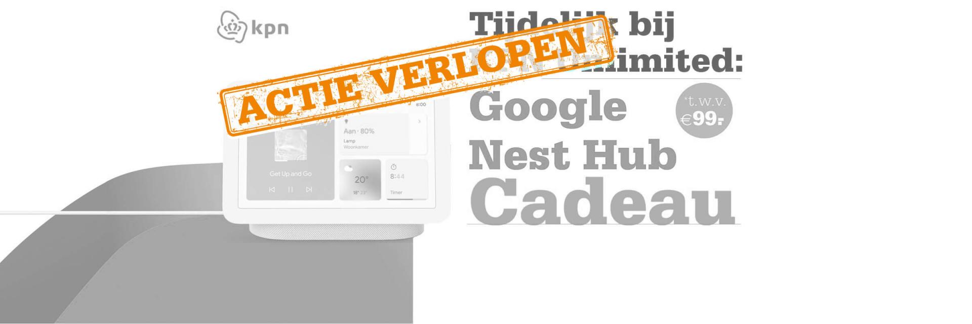 KPN Unlimited mobiel met gratis Google Nest Hub t.w.v. €99,99