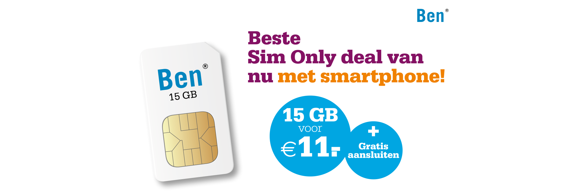 BEN voordelige smartphone en Sim Only aanbiedingen | www.telecombinatie.nl