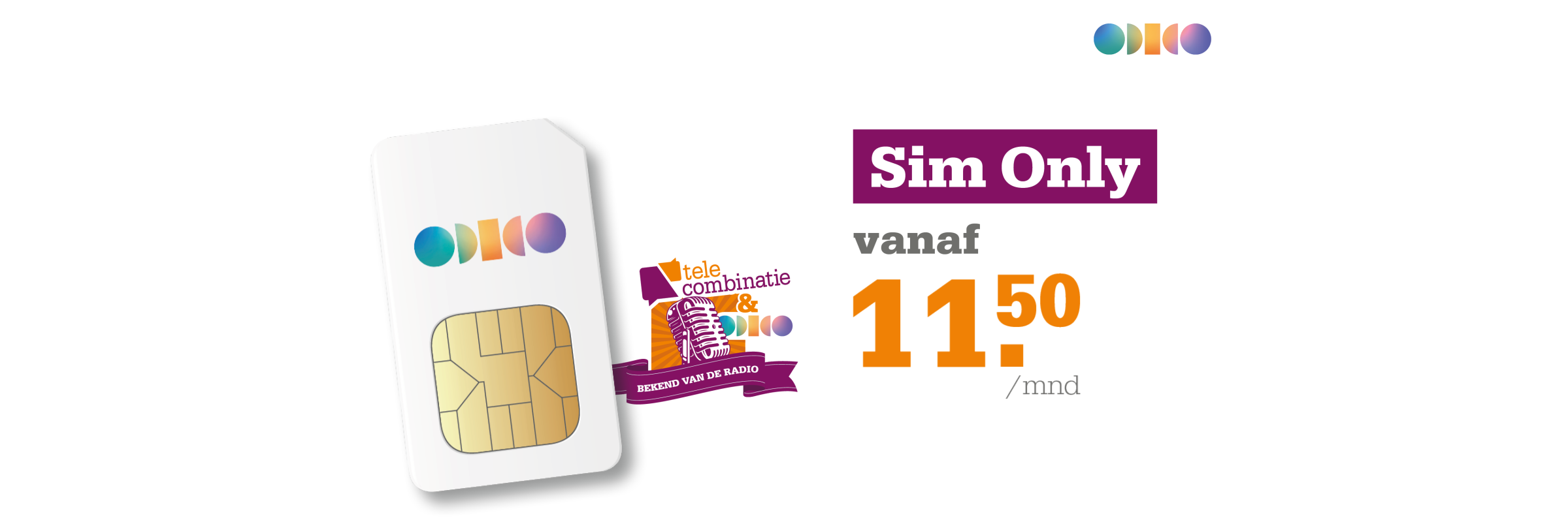 Odido, verkrijgbaar bij Telecombinatie. | Telecombinatie