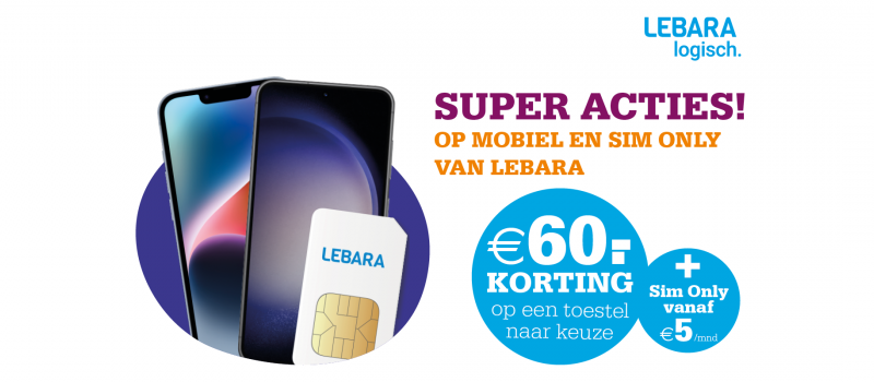 Lebara Mobiel Sim Only acties bij Telecombinatie | telecombinatie.nl