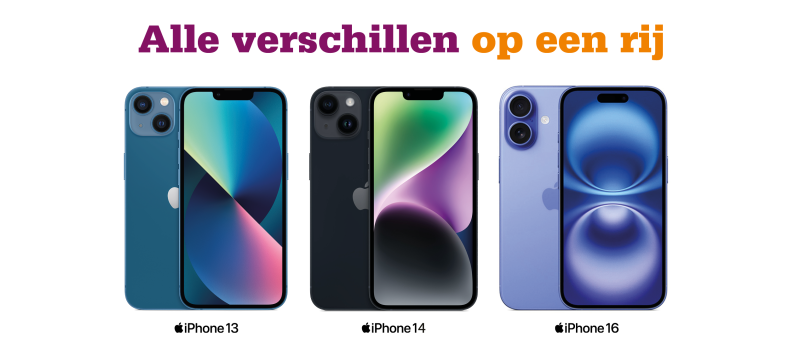 De verschillen op een rij: iPhone 16 (Pro) vs 14 (Pro) vs 13 (Pro ...